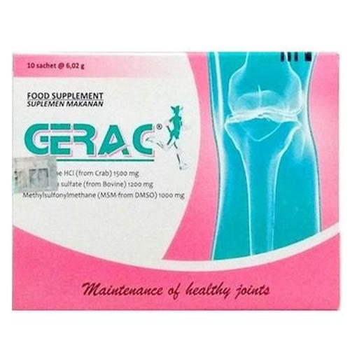 Jual Gerac Box 3 Sachet / 10 Sachet - Glucosamine Chondroitin MSM ...