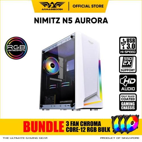 Jual Ready || Armaggeddon Nimitz N5 Aurora Micro Atx Gaming Pc Case ...