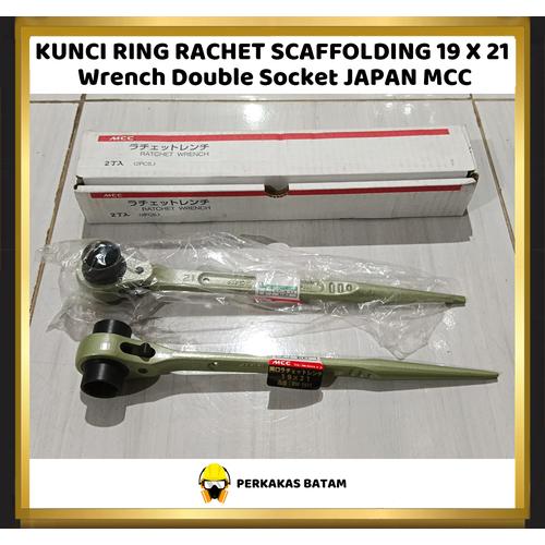 Jual KUNCI RING RACHET SCAFFOLDING 19 X 21 Wrench Double Socket JAPAN ...