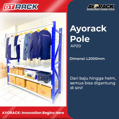 Promo ACCESSORIES RAK GUDANG AYORACK POLE AP20 ACC BESI BEAM 2 METER HANGER BAJU PAKAIAN RUMAH ...