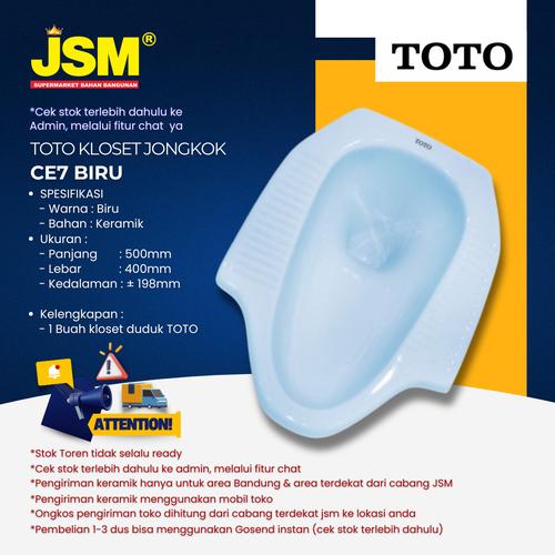 Jual Toto WC Kloset Jongkok / Toilet Squat CE7 CE 7 Biru - JSM ...