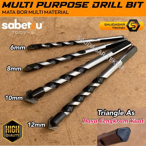 Jual Mata Bor Multifungsi 6mm 8mm 10mm 12mm SABETZU Mata Bor Besi Kayu ...
