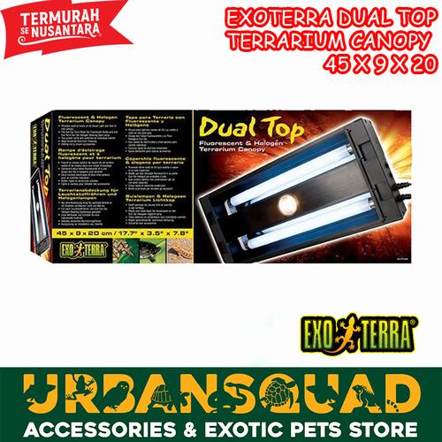 Jual Dual Top Canopy Lampu Fitting Terrarium Reptile Exoterra Bukan Nomoy Cocok Untuk Kura Kura ...