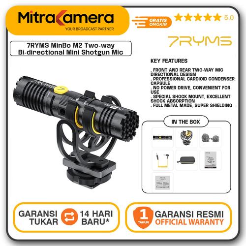 Promo 7RYMS MinBo M2 Two-way Bi-directional Mini Shotgun Mic Microphone ...