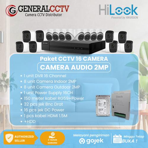 Promo Paket CCTV Hilook 16 Camera 2MP Turbo HD Audio Camera - 16 Camera+1TB - Jakarta Barat ...