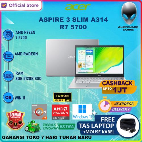 Promo Acer Aspire 3 A314 Ryzen 7 5700 8GB 512GB W11PRE 14.0FHD ...