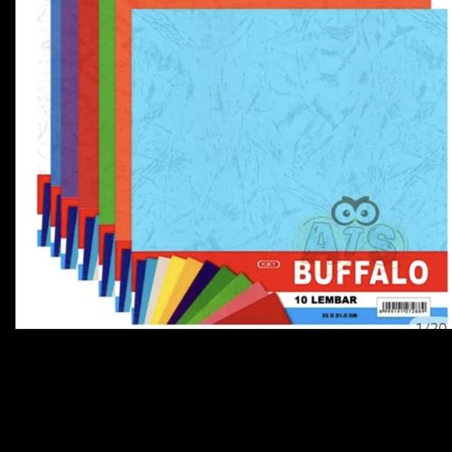 Jual Kertas buffalo Jilid F4 Aneka warna. Variasi. Merah, biru, kuning ...
