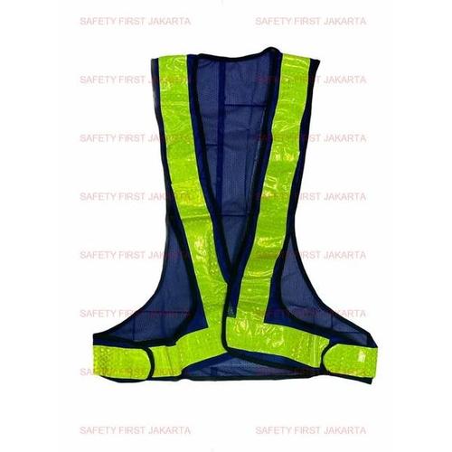 Jual Rompi Safety Model V Jaring Warna Biru Dan Hitam - Safety Vest ...