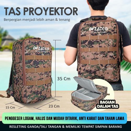 Promo Tas Proyektor Ransel Bahan Kain Tebal Busa Tebal Model kekinian ...