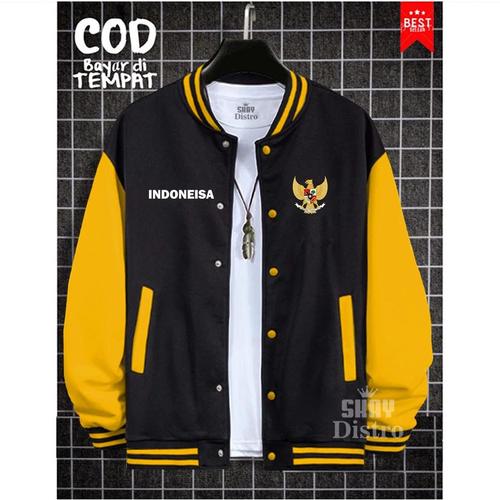 Jual [Ready] Jaket Baseball Kancing Jaket Indonesia | Timnas| Garuda ...