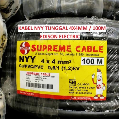 Jual SUPREME Kabel NYY 4x4 Hitam Tunggal Per Meter / Roll 50M - 100M ...