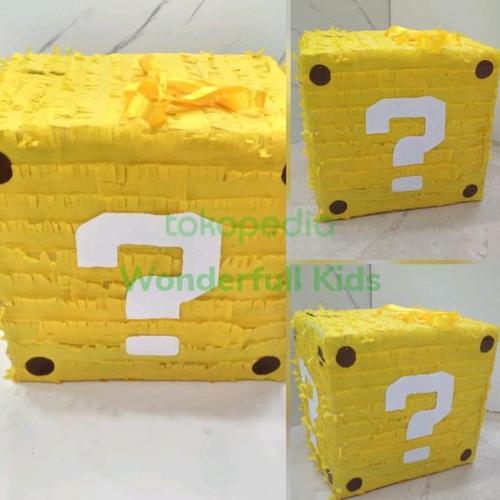 Jual pinata lucky box mario bross/pinata box/pinata ulang tahun custom ...