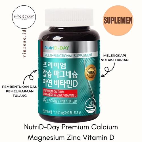 Jual NutriD-Day Premium Calcium Magnesium Zinc Vitamin D (90 tablet) Korea/ Vitamin Korea ...
