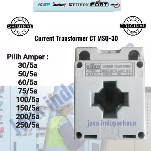 Jual Current transformer CT 1.5va MSQ-30 class 1.0 amper 30a 50a 60a ...