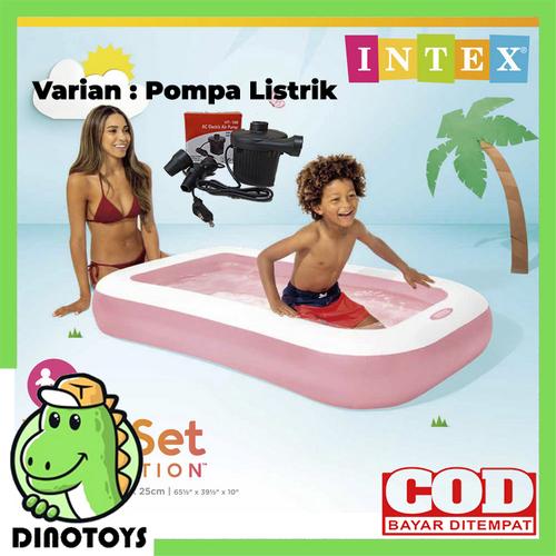 Promo Dinotoys Kolam Renang Anak Dasar Gelembung Intex 57403 166cm 1 Ring - 57403 Kolam, Biru ...