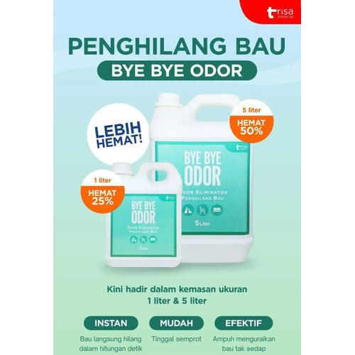 Jual Bye Bye Odor Trisa Eliminator Penghilang Bau Tak Sedap Anti Bakteri - 1Liter - Kota ...