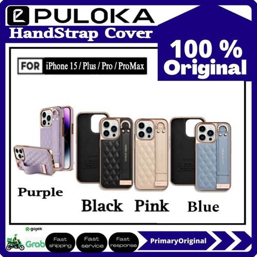Promo Case iPhone 15 Pro Max 15 Pro Puloka HandStrap Cover - Purple ...