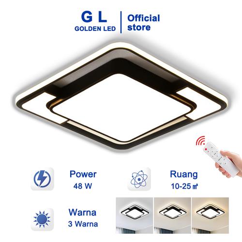 Promo GL 3 Warna Lampu Plafon LED Persegi-48*48cm Lampu Plafon Modern ...