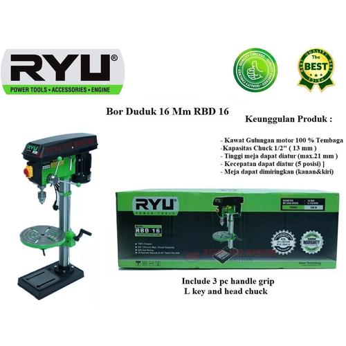 Jual RYU RBD 16 mm Mesin Bor Duduk Listrik Electric Bench Drill Press ...