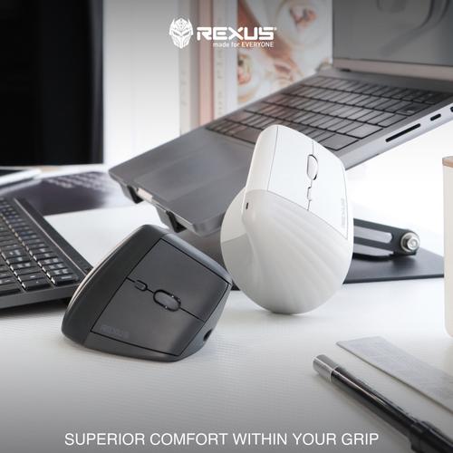 Jual Rexus Clif II Wireless Ergonomic Vertical Mouse Bluetooth + 2.4 ...