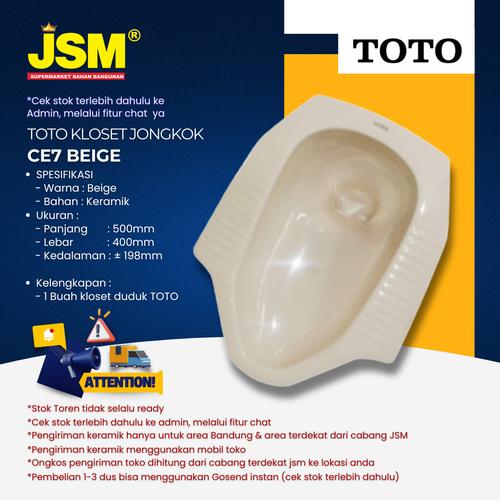 Jual Toto WC Kloset Jongkok / Toilet Squat CE7 CE 7 Beige - JSM ...