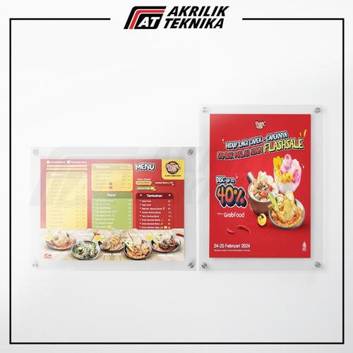 Jual Kencang Frame Bingkai Display Poster Akrilik Menu Dinding - Ukuran ...