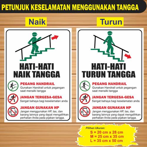 Jual Stiker Vinyl Petunjuk Keselamatan Menggunakan Tangga - NAIK S ...