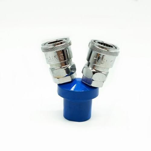 Jual Quick Coupler 2 Cabang 3 Way Splitter Selang Kompresor Angin - 2 ...