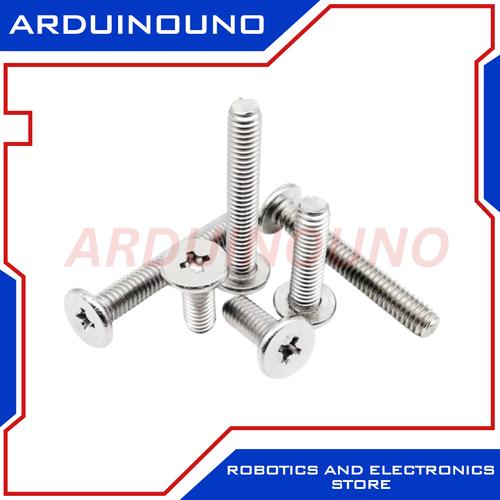 Jual Cross JF FLAT HEAD M3x4 mm ss304 Stainless Steel screw segitiga ...