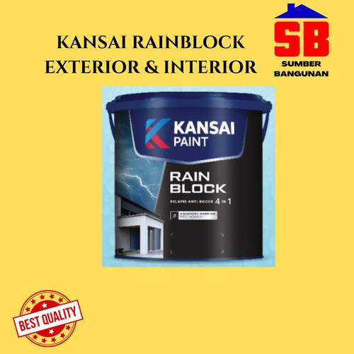 Jual CAT TEMBOK EXTERIOR / INTERIOR KANSAI RAIN BLOCK KANSAI RAINBLOCK CAT TEMBOK LUAR / DALA ...