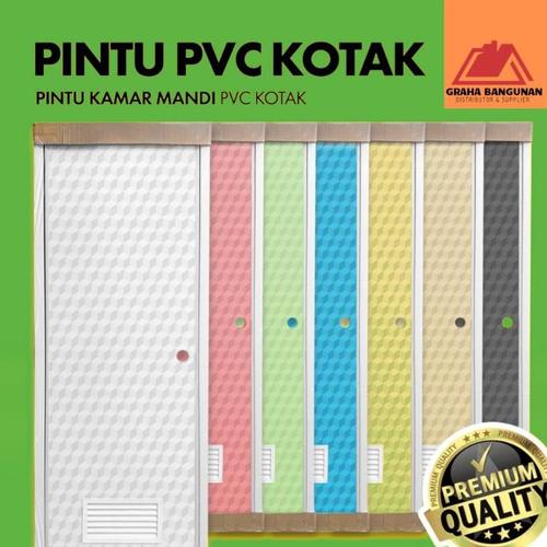 Promo ** Pintu kamar mandi PVC Motif Kotak Balok / pintu kamar mandi ...