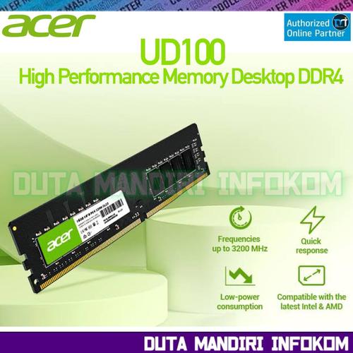 Jual Acer UD100 DDR4 8GB 16GB 32GB 3200Mhz - Value Series Memory ...