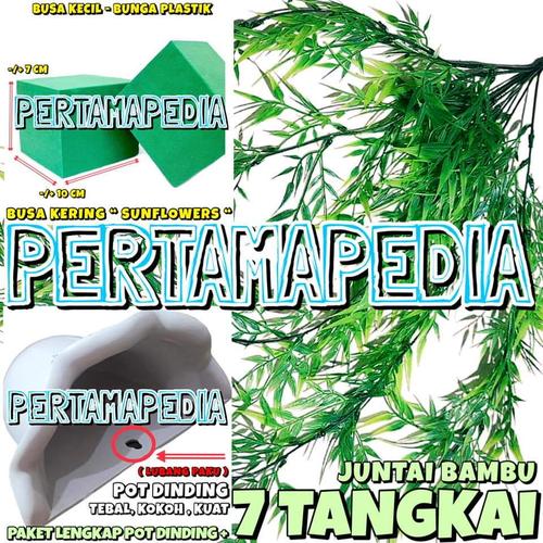 Jual Bunga Plastik /Daun Rambat Plastik/ Rumput Plastik/ Bambu Kuning ...