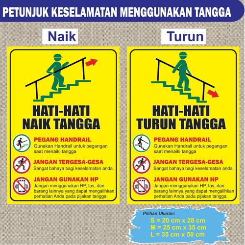 Jual Stiker Vinyl Peraturan Keselamatan Menggunakan Tangga / Petunjuk ...