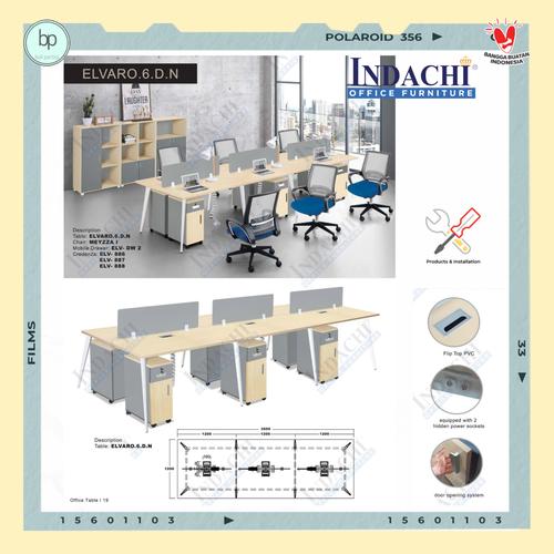 Jual Meja Kerja / Meja Kantor Indachi Lumina Elvaro 6 DN-Meja ...