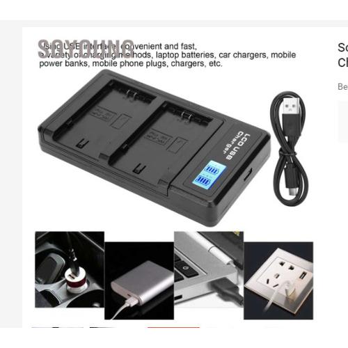 Jual Camera Dual Battery Charger for Sony Alpha A9 A7R3 A7M3 A7 Mark ...