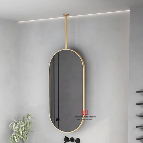 Jual Cermin Gantung Custom Design Vanity Mirror Frame Besi - Gold - Kab ...
