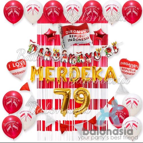 Jual PAKET BALON FOIL SET MERAH PUTIH MERDEKA BENDERA DEKORASI ...