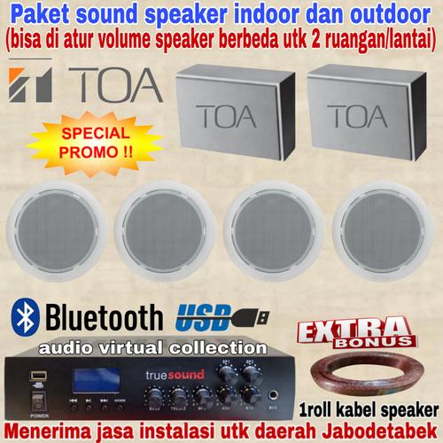 Jual Paket speaker 2zona indoor TOA dan outdoor TOA ( 4indoor ...