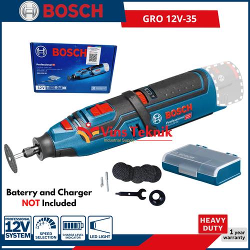 Jual Mesin Gerinda Tuner Cordless Rotary Tool GRO12V-35 Bosch GRO 12V ...