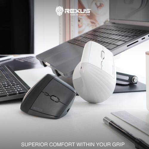 Jual Rexus Clif II Wireless Ergonomic Vertical Mouse Bluetooth + 2.4 ...