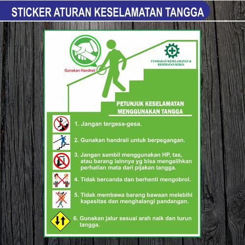 Jual Stiker Vinyl Keselamatan Menggunakan Tangga / Aturan Keselamatan ...