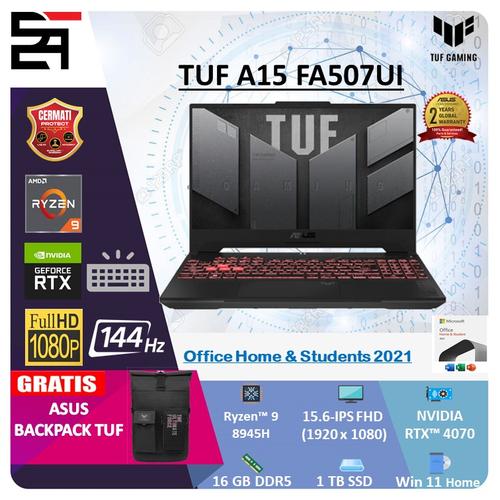 Jual Asus TUF A15 FA507UI AMD Ryzen 9-8945H 16GB 1TB SSD RTX4070 8GB/15 ...