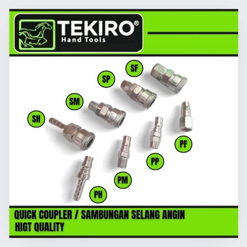 Jual TEKIRO Quick Coupler Nepel Sambungan Selang Angin Kompresor ORIGINAL - SH-20 - Kota ...