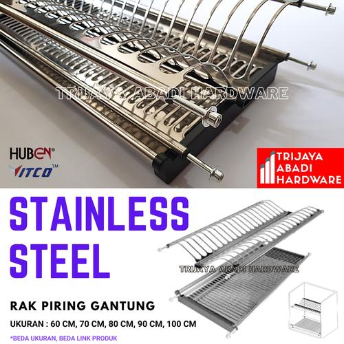 Jual Rak Piring Gelas 90 cm Stainless Steel - Rak Dapur - Huben - Kab ...