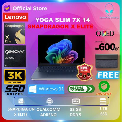 Promo LENOVO YOGA SLIM 7X 14 TOUCH OLED SNAPDRAGON X ELITE 32GB 1TB W11 ...
