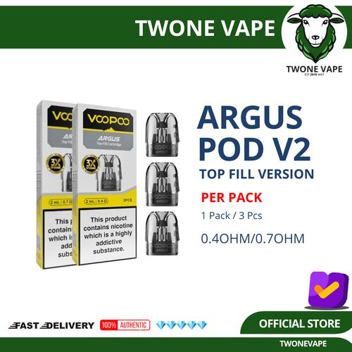 Jual Cartridge Argus V2 To Fill Version Authtentic PER PACK - 1 PACK / 3 PCS - 0.4OHM - Jakarta ...