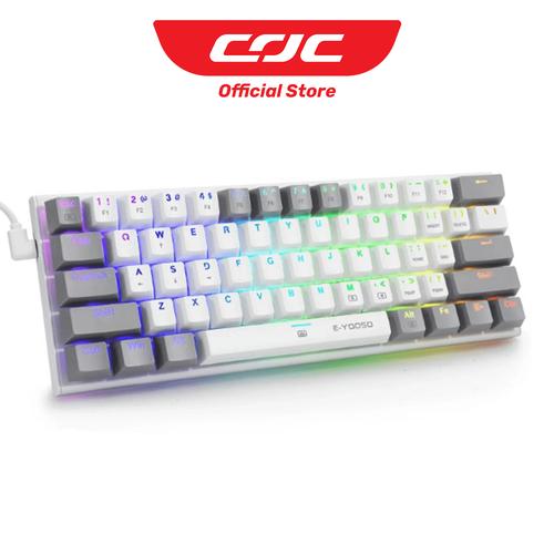 Jual E-YOOSO Z-11 MECHANICAL KEYBOARD 61 KEY White Grey RGB - Blue ...