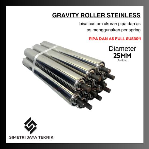 Jual Gravity Roller STEINLESS SUS304 - Roll Gravity 1 INCH (25MM) AS ...