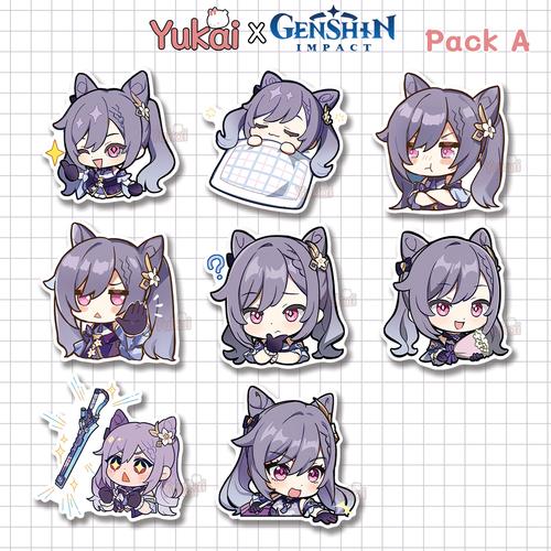 Jual Stiker Pack Keqing Genshin Impact Premium, Sticker Anime ...